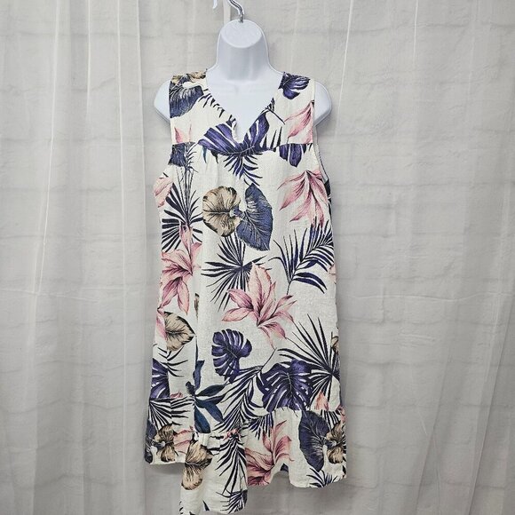 Lungo L’Arno | Dresses | Lungo Larno Dress Floral Tropical Linen ...